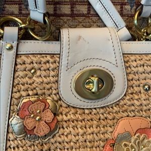 Coach | Bags | Leather And Straw Coach Tote | Poshmark